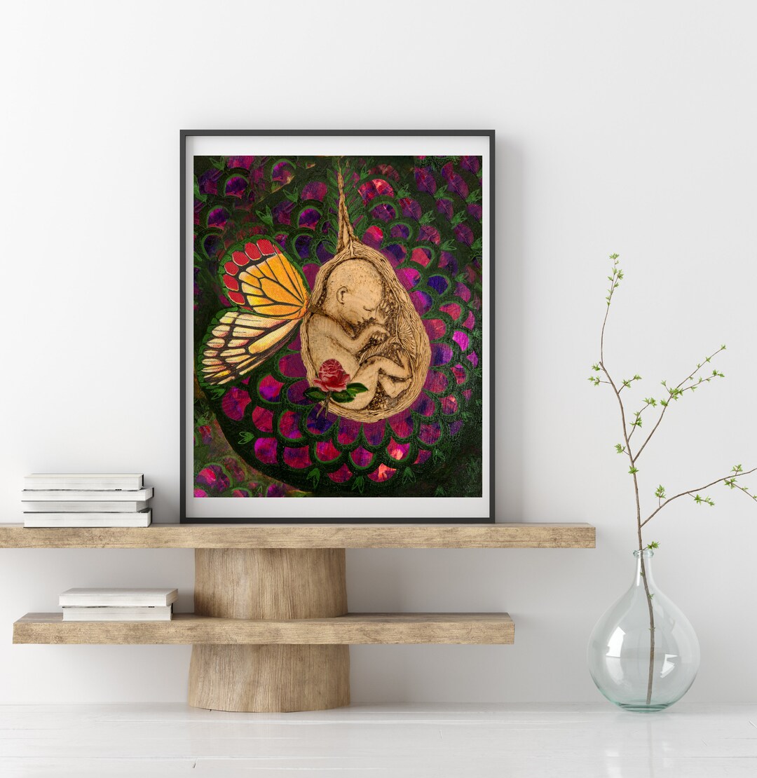 Embryo Fine Art Print, Wall Art Print Symbolizing New Beginnings ...