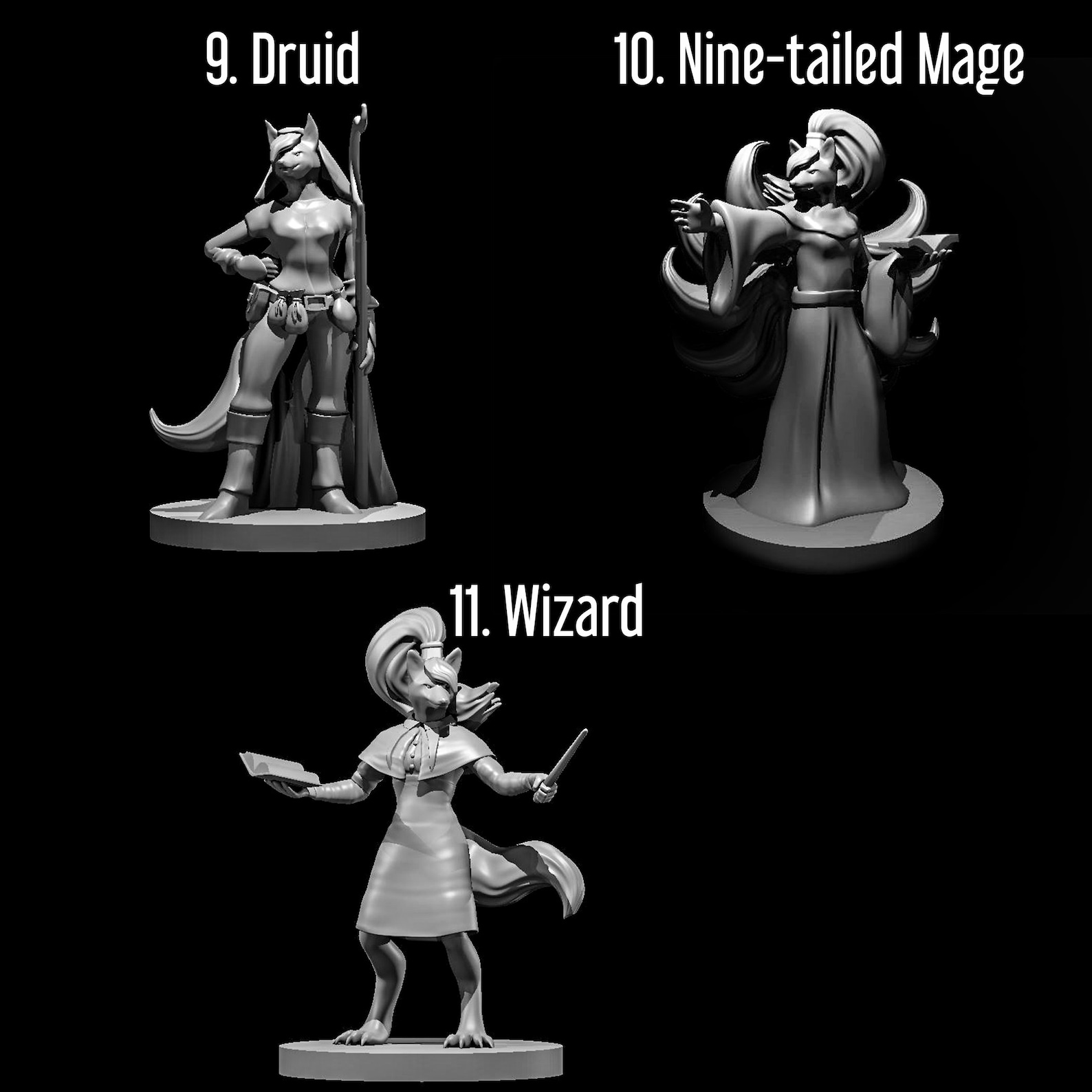 Kistune Adventurer | Foxfolk | Dnd 5e Tabletop Mini | 28mm - Etsy Australia