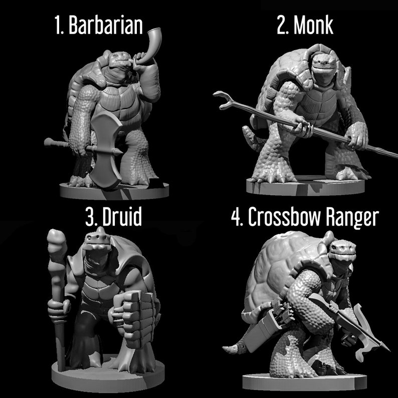 Tortle Adventurer Turtle Turtlefolk Dnd 5e Tabletop Mini - Etsy