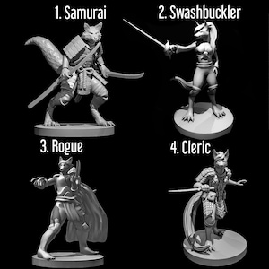 Kistune Adventurer | Foxfolk | Dnd 5e Tabletop Mini | 28mm - Etsy