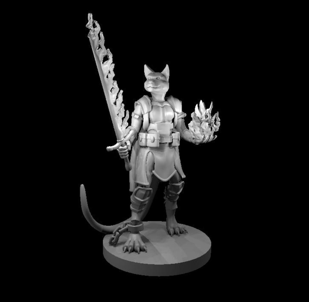 Tabaxi Adventurer Catfolk, Leonin Dnd 5e Tabletop Mini 28mm - Etsy