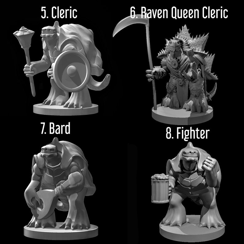 Tortle Adventurer Turtle Turtlefolk Dnd 5e Tabletop Mini - Etsy