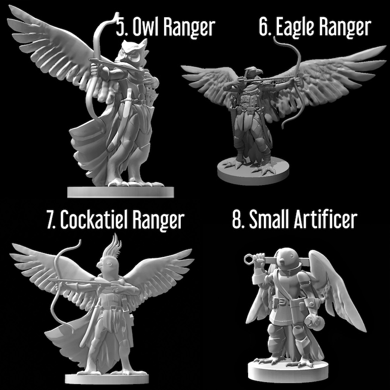 Aarakocra Adventurer | Dnd 5e Tabletop Mini | 28mm - Etsy