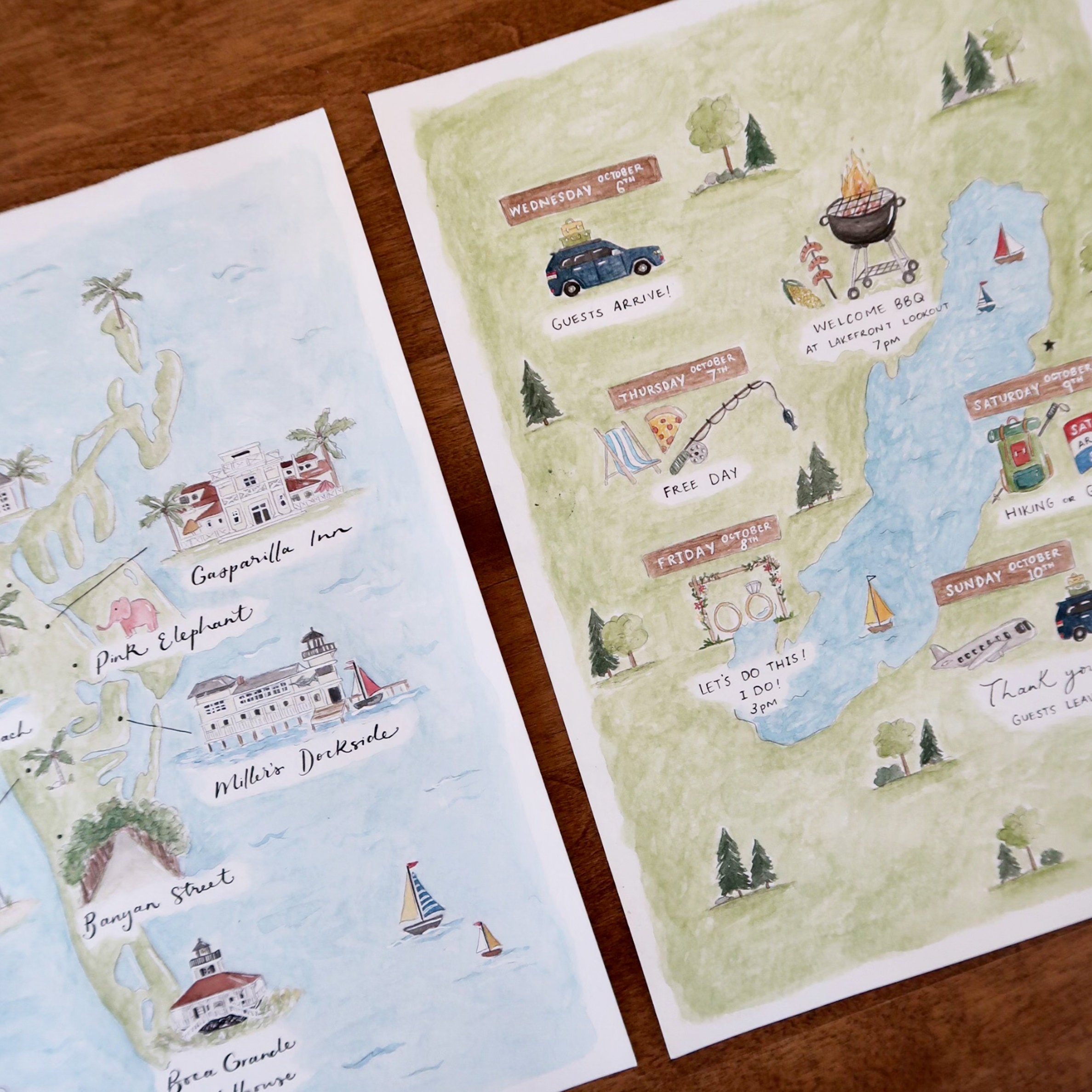 Custom Wedding Invitations Map - Etsy