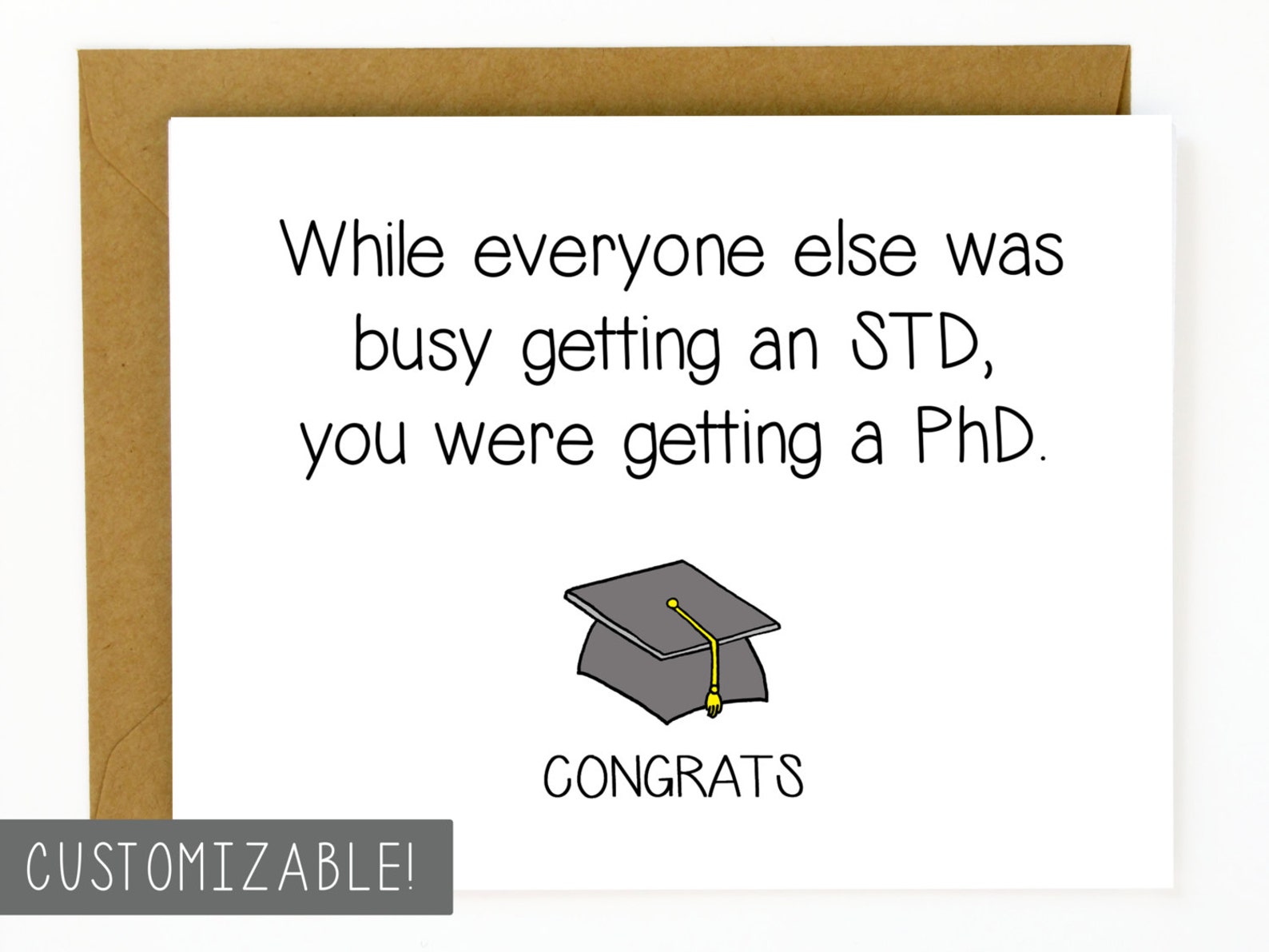 Funny Graduation Card / Phd / Graduation Gift / - Etsy