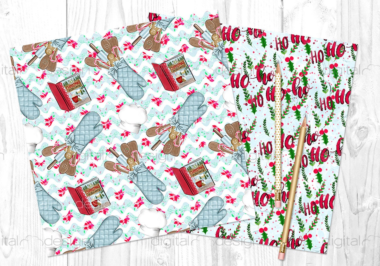 Christmas Cookie Digital Paper Santa Bakery Paper Seamless | Etsy