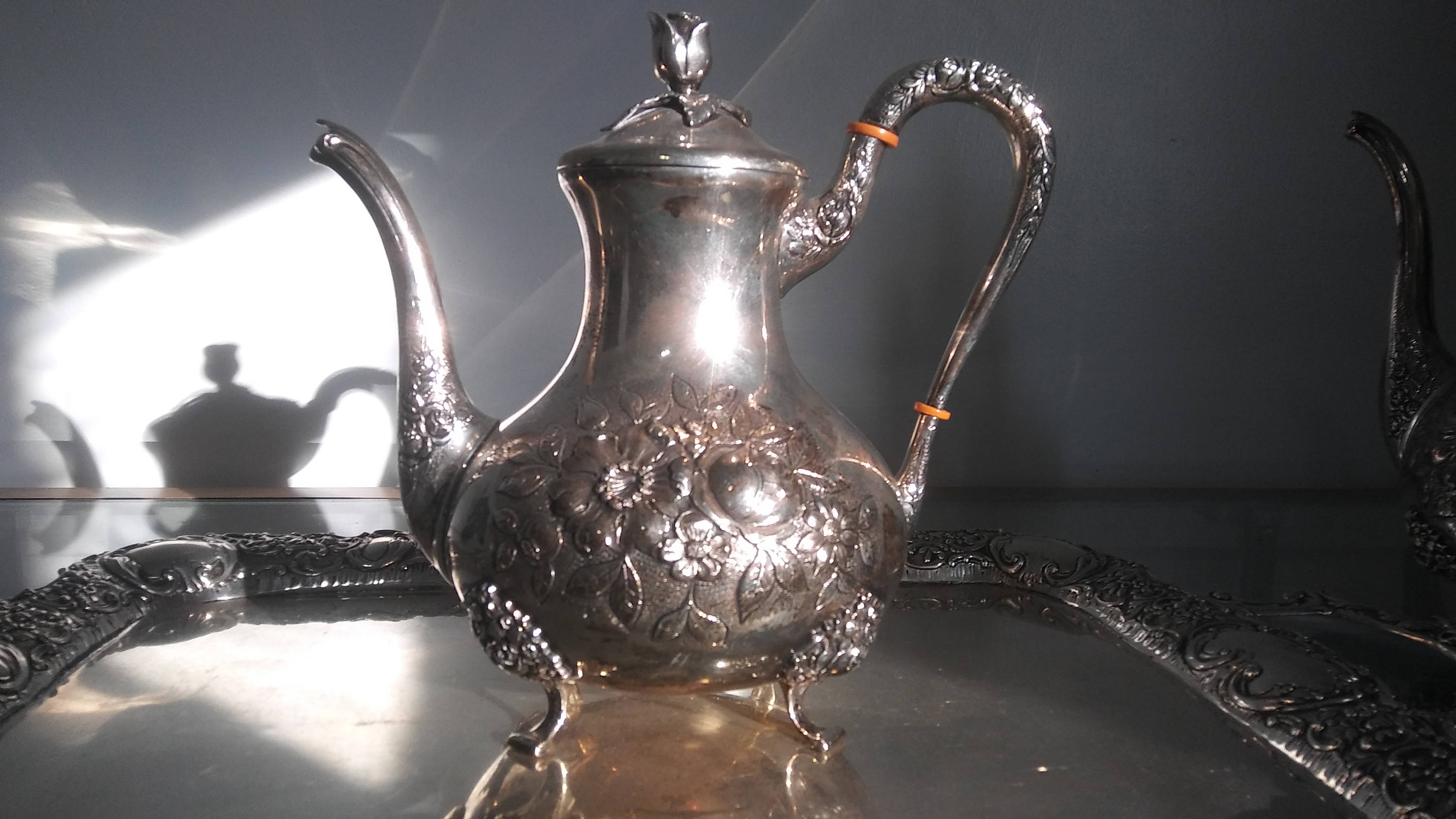 Sterling Repousse Coffee & Tea Service - Etsy