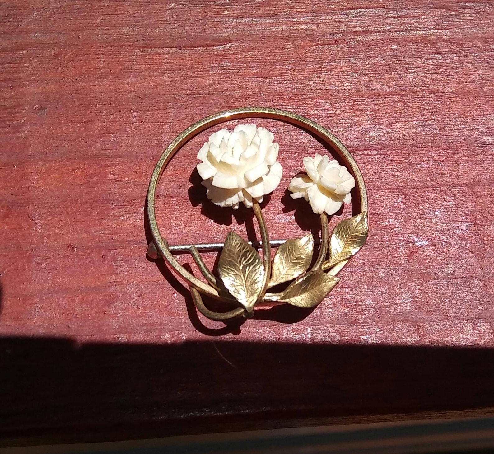 Krementz Faux Ivory Rose Brooch - Etsy