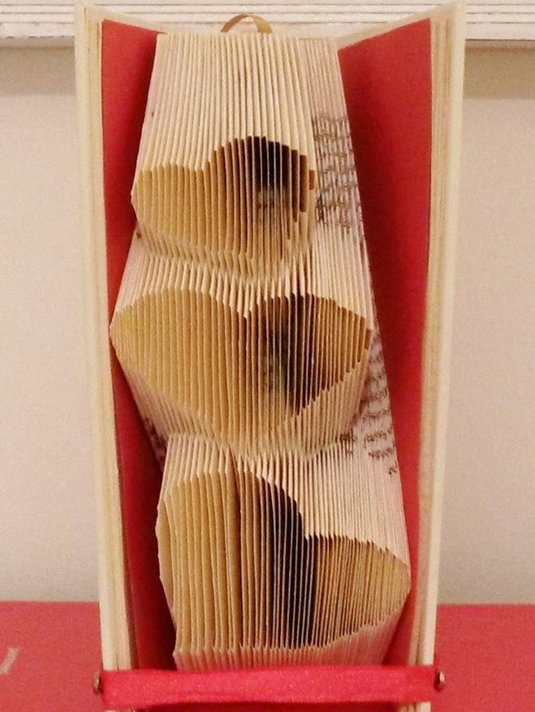 Book Folding Art Pattern for Hearts - Etsy