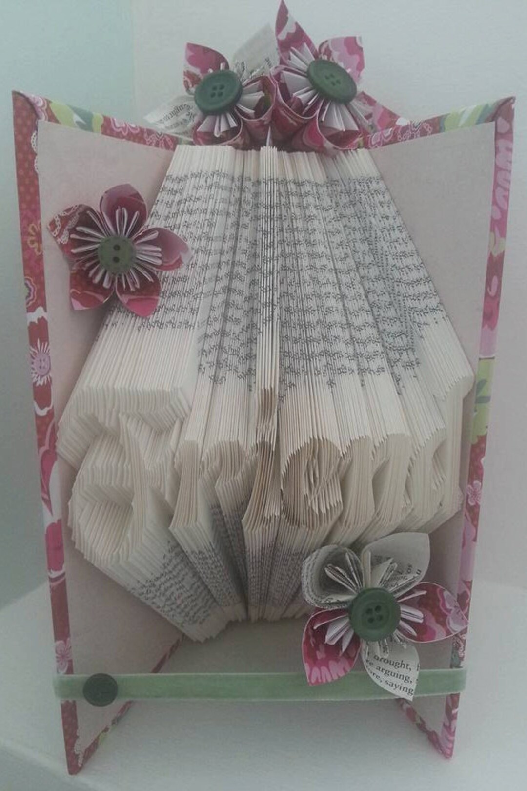 Book Folding Art Pattern for Friend - Etsy