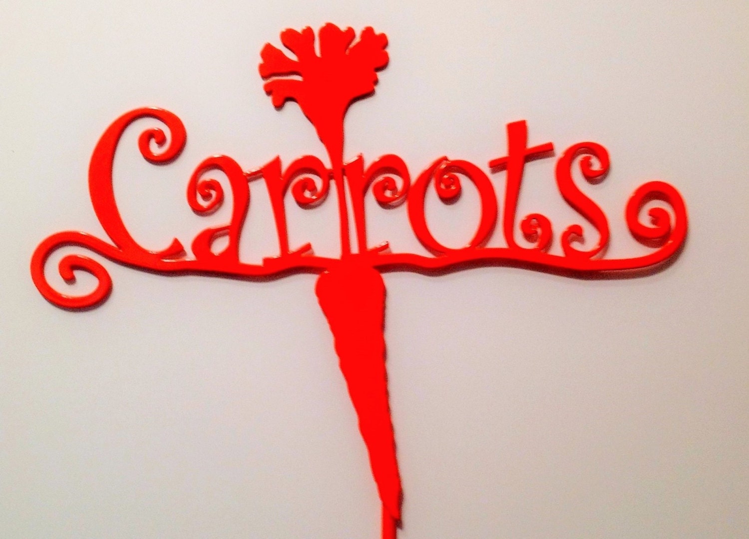 Metal Carrots Garden Marker, Veggie Sign, Garden Decor, Garden Art ...