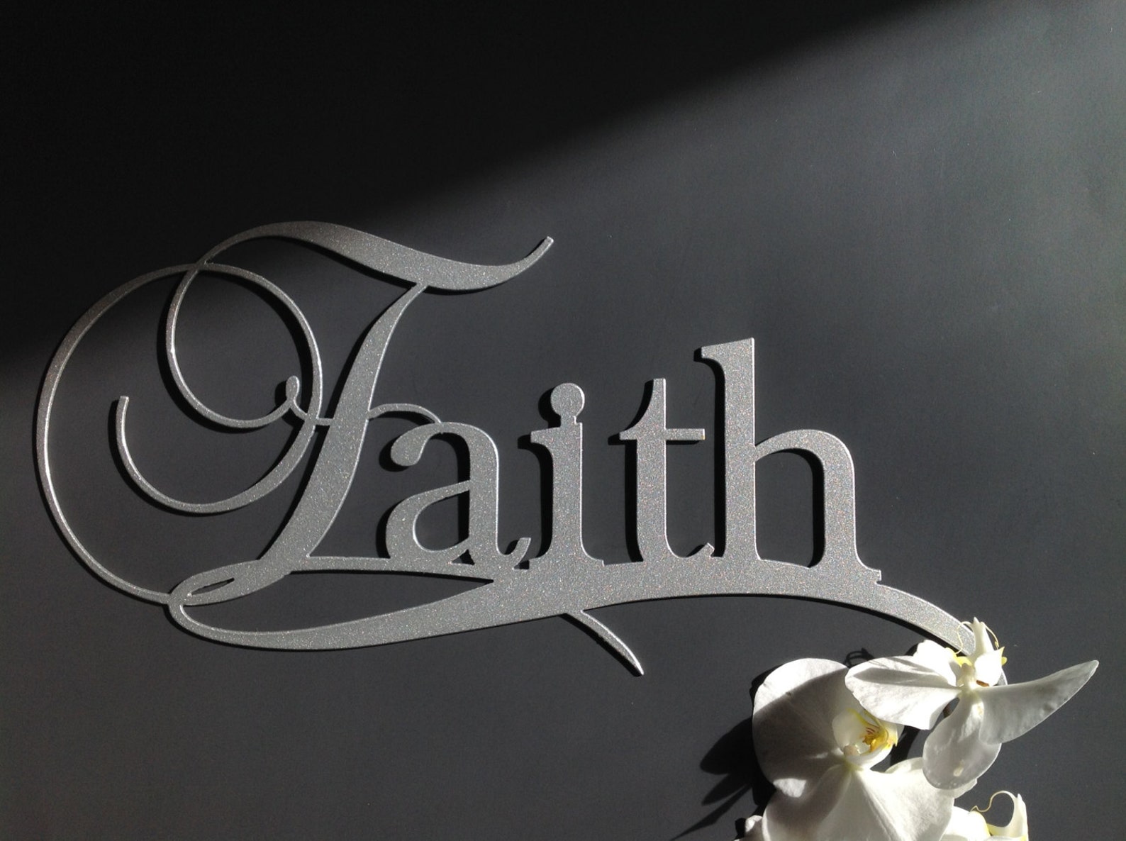 Faith Word Metal Wall Sign, Home Decor, Faith Word Sign, Metal Wall Art ...