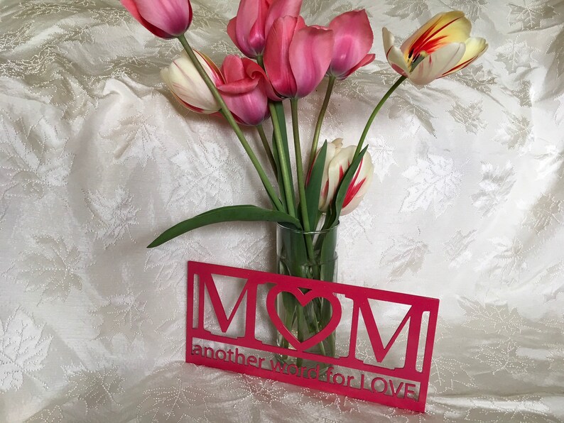 Mom Sign Metal Wall Art Mom Another Word for Love - Etsy
