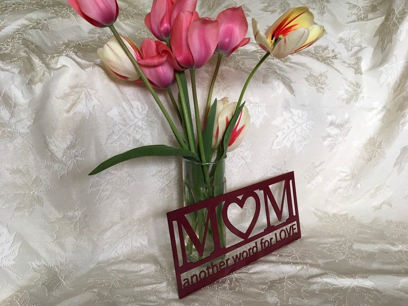 Mom Sign Metal Wall Art, Mom Another Word for Love, Mother's Day Gift ...