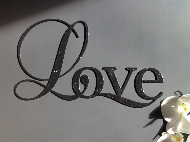 LOVE Metal Wall Art Sign, Love Word Wall Decor, the Word Love in Metal ...