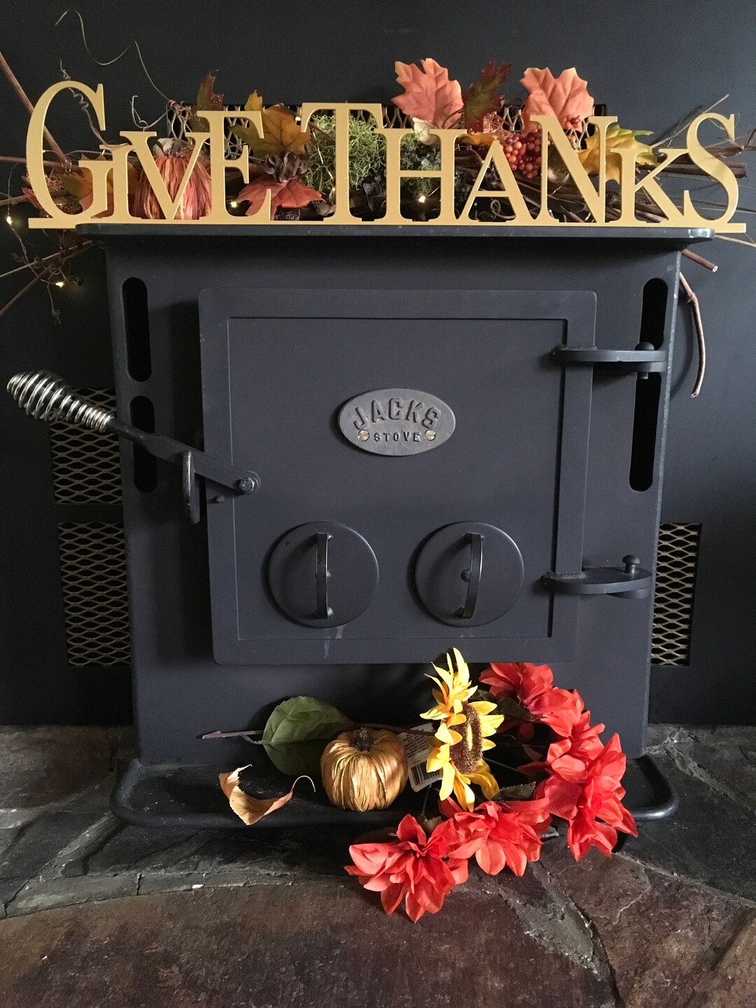 Give Thanks Metal Wall Art Sign, Thanksgiving, Metal Wall Art ...