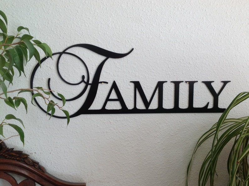 Family Word Metal Wall Art, Family Metal Sign, Best Seller, Family Wall ...