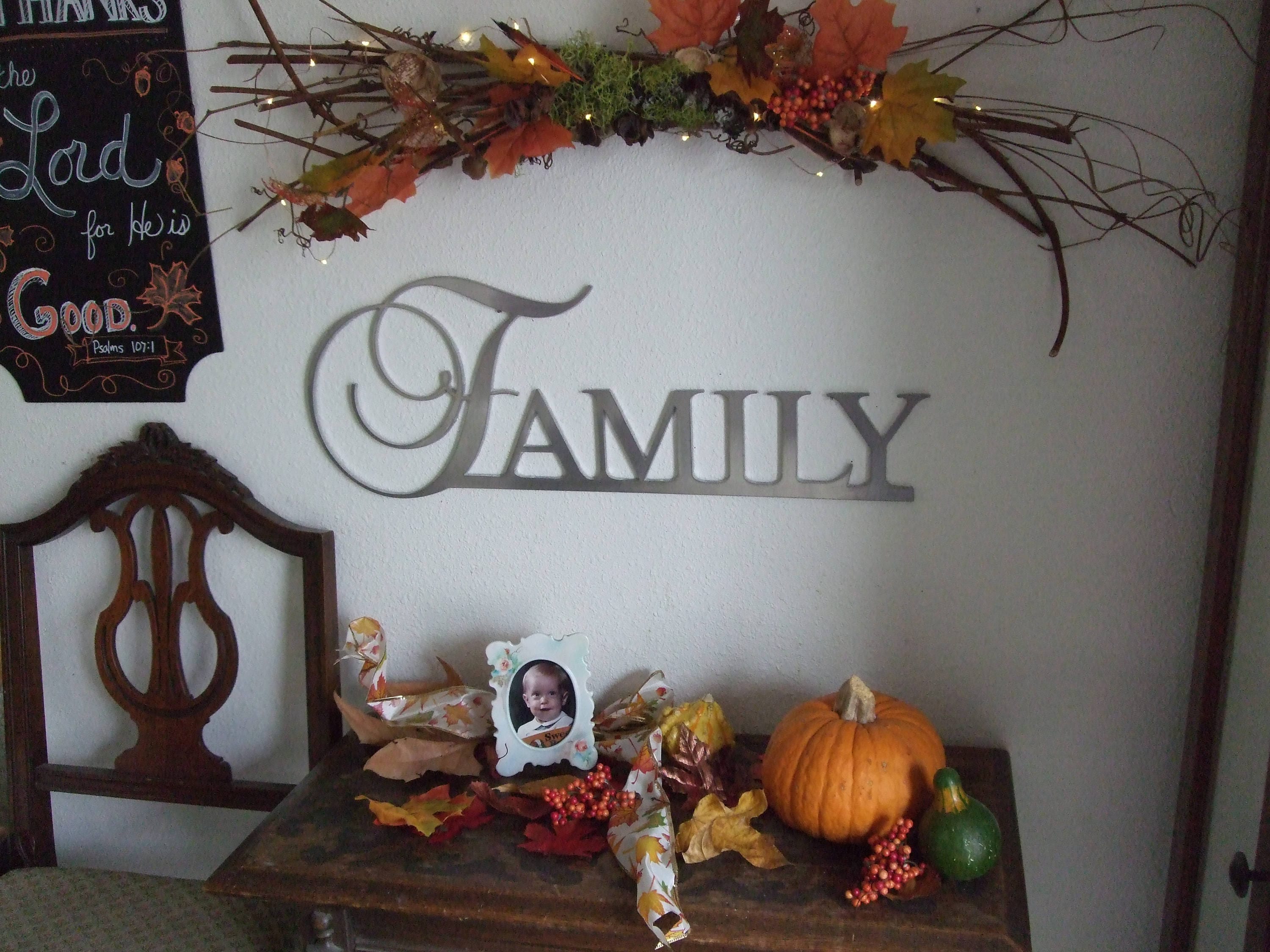 FAMILY Metal Art Sign, Family Metal Wall Art, Family Sign, Silver ...