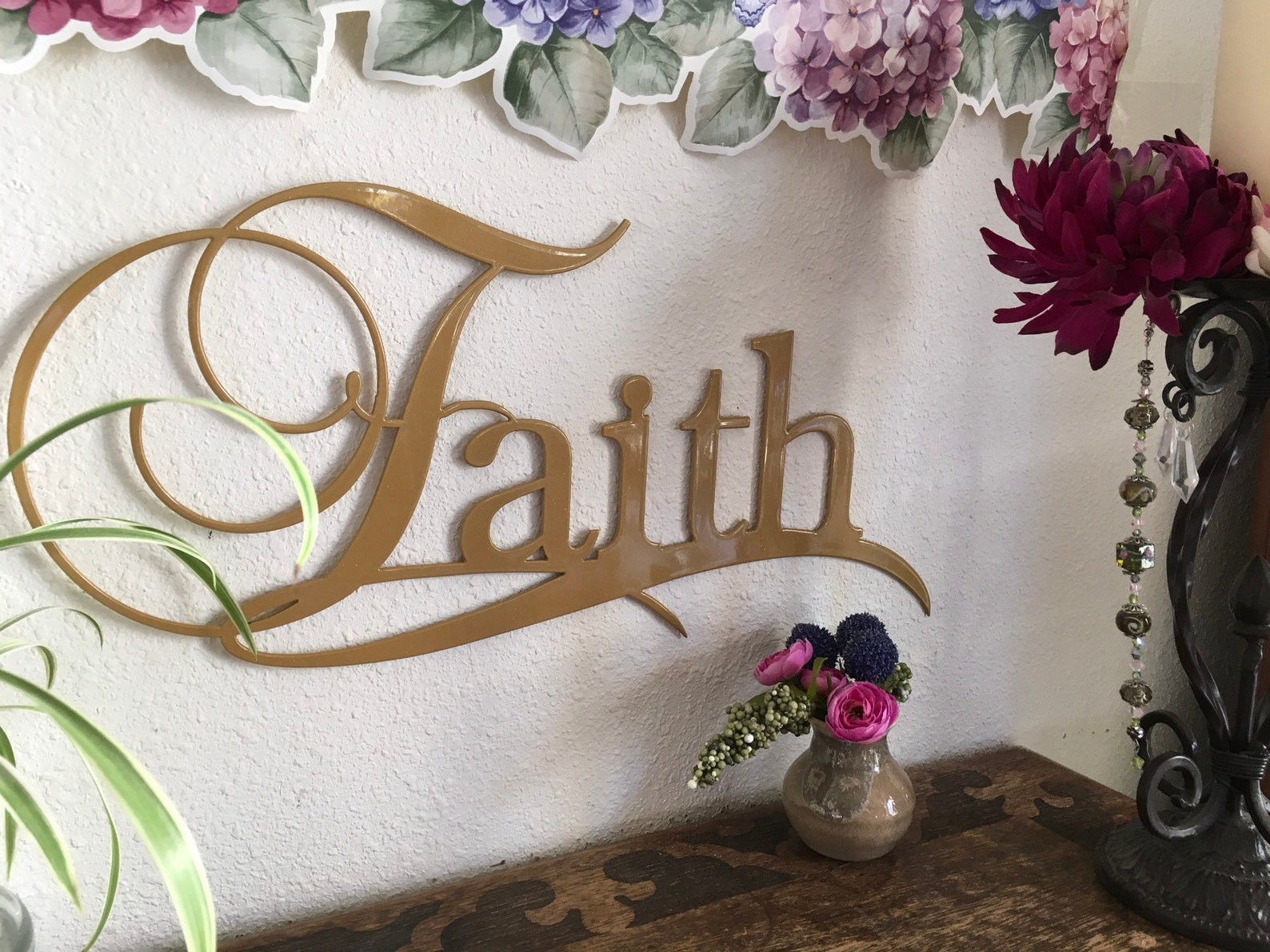 Faith Word Metal Wall Sign, Home Decor, Faith Word Sign, Metal Wall Art ...