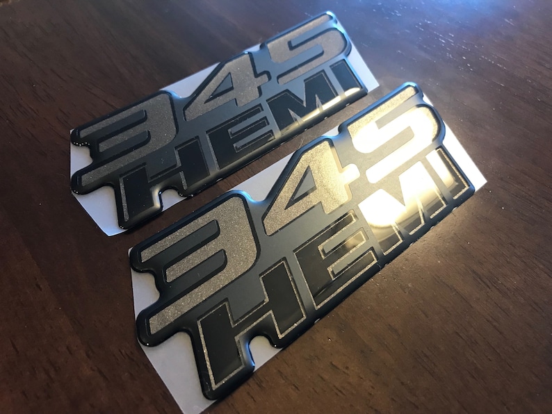 345 Hemi Fender Badges (pair) for Challenger/charger/durango/ram/grand ...