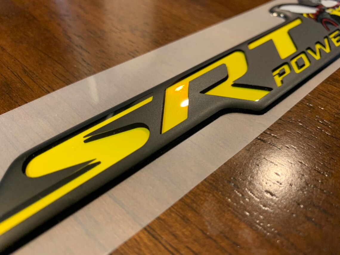 SRT Powered Badge for Scat Pack Challenger/charger in Yellow - Etsy