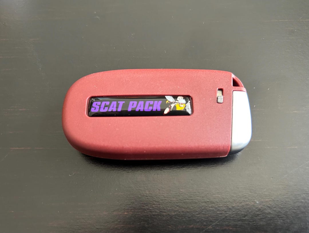 For Challenger/charger Scat Pack Red Key Fob Shell (purple Letters) - Etsy