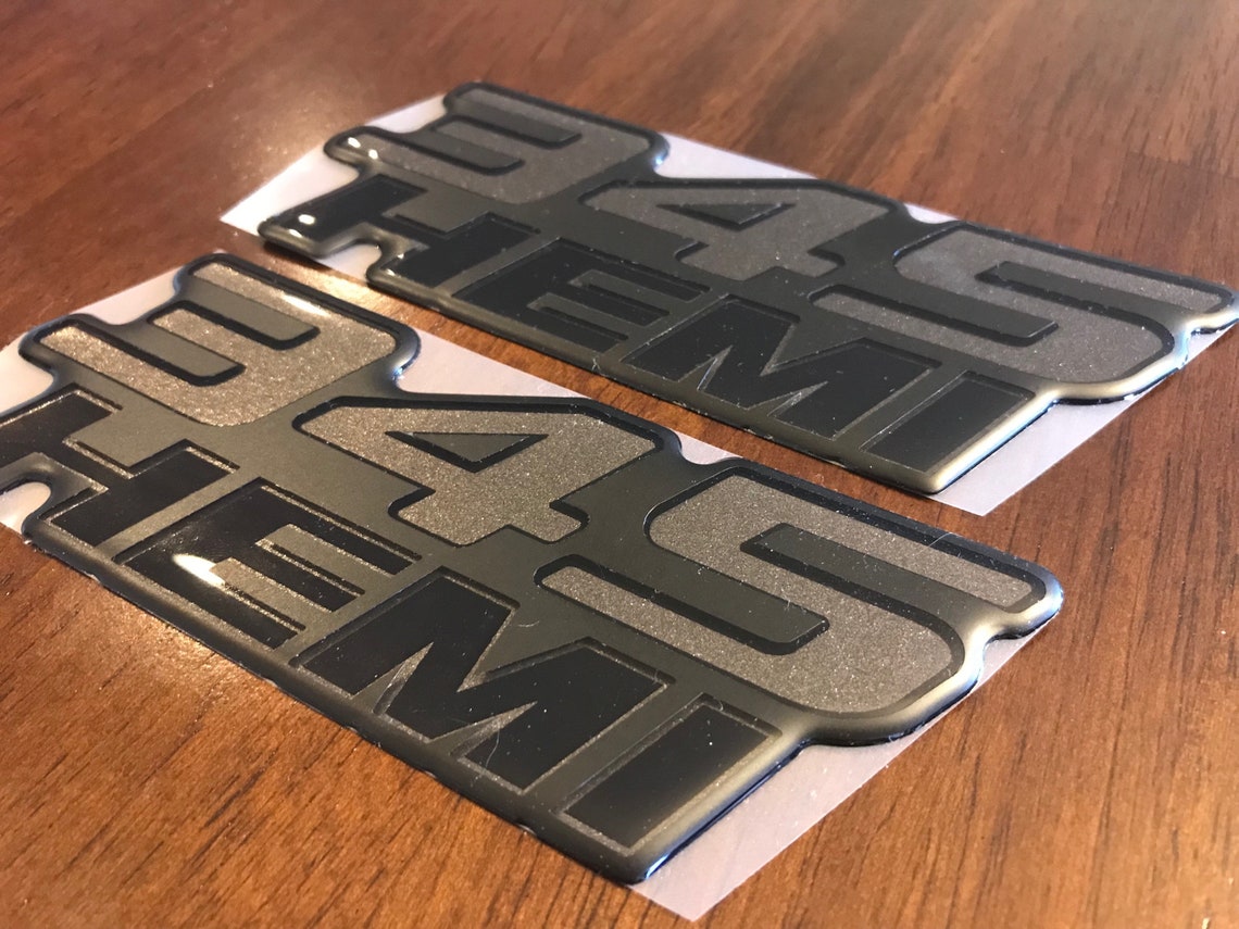 345 Hemi Fender Badges (pair) for Challenger/charger/durango/ram/grand ...