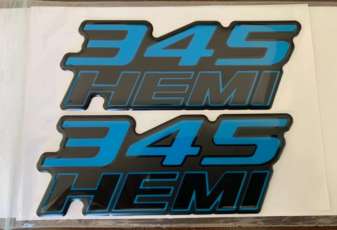 345 Hemi Fender Badges (pair) for Challenger/charger/durango/ram/grand ...