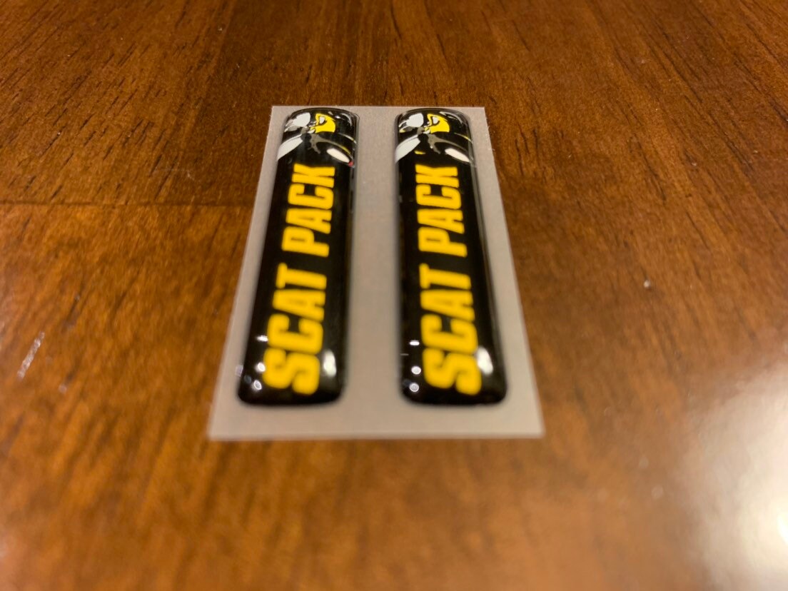 Scat Pack Challenger/charger Key Fob Badges in Yellow set of | Etsy