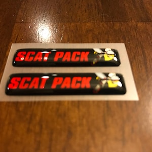 For 2015-2023 Scat Pack Challenger/charger Key Fob Badges in Red (set ...