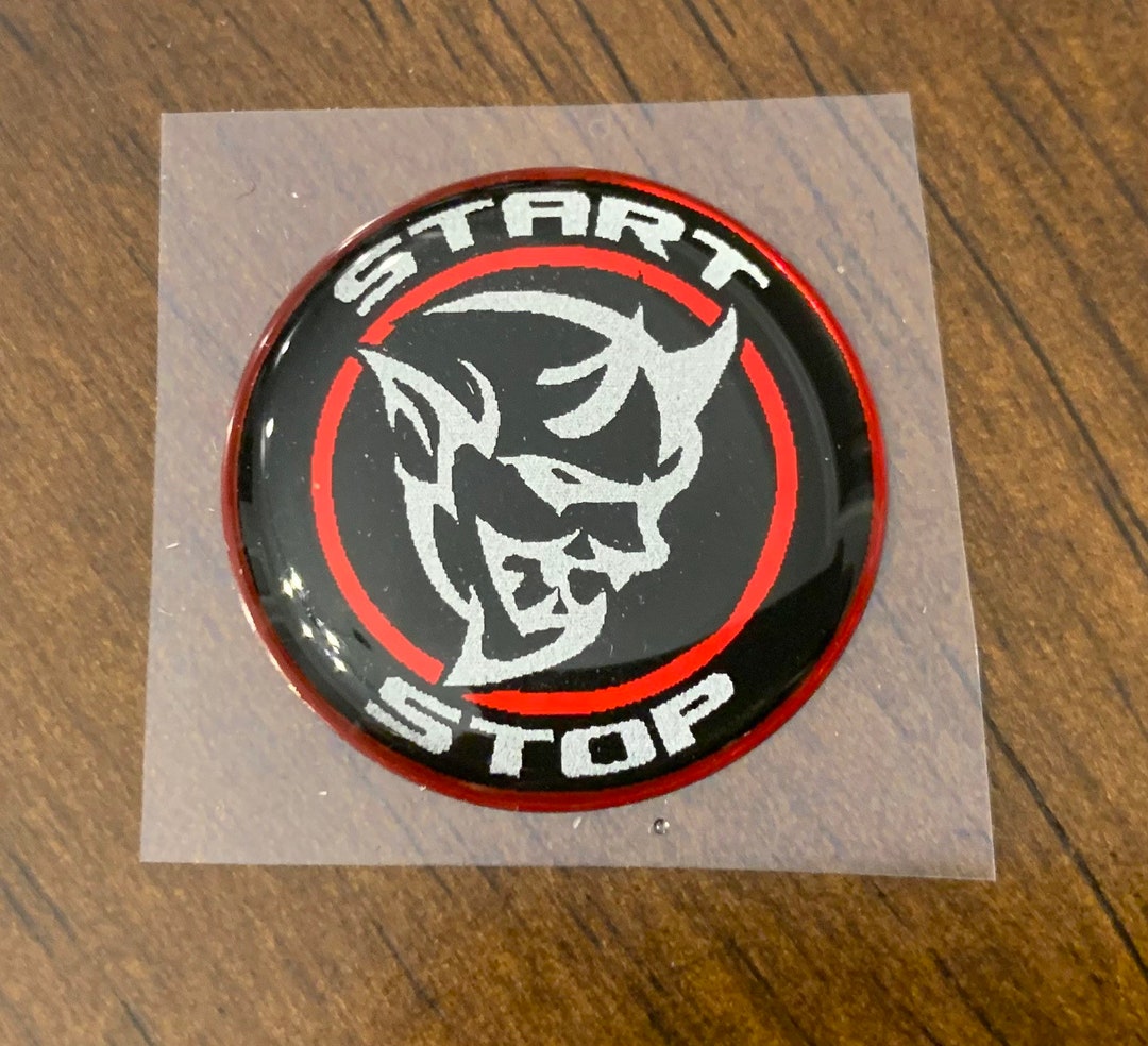 For Challenger DEMON Push Start Button Badge. Will Fit 2015-2023 ...