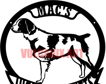 Brittany Spaniel on Point Welcome Sign CAN BE | Etsy