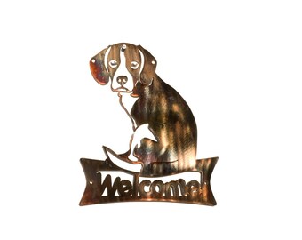 Beagle metal art | Etsy