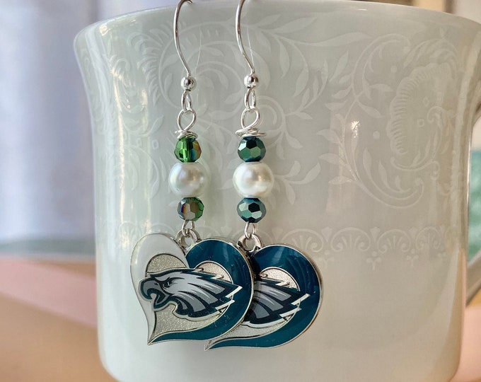 Handmade Philadelphia Eagles Inspired Earrings - Etsy