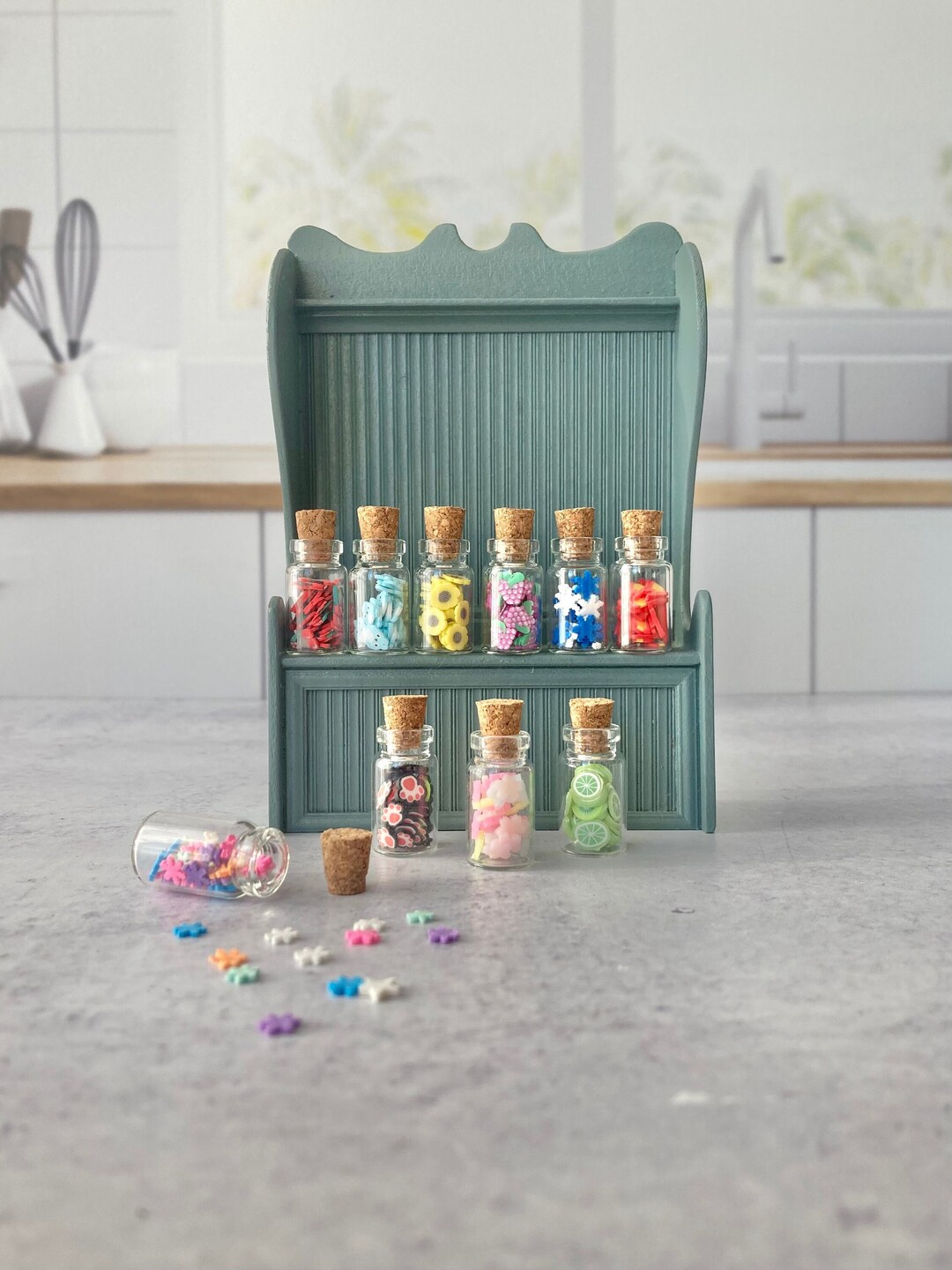 Ten Miniature Glass Jars With Toy Candy - Etsy