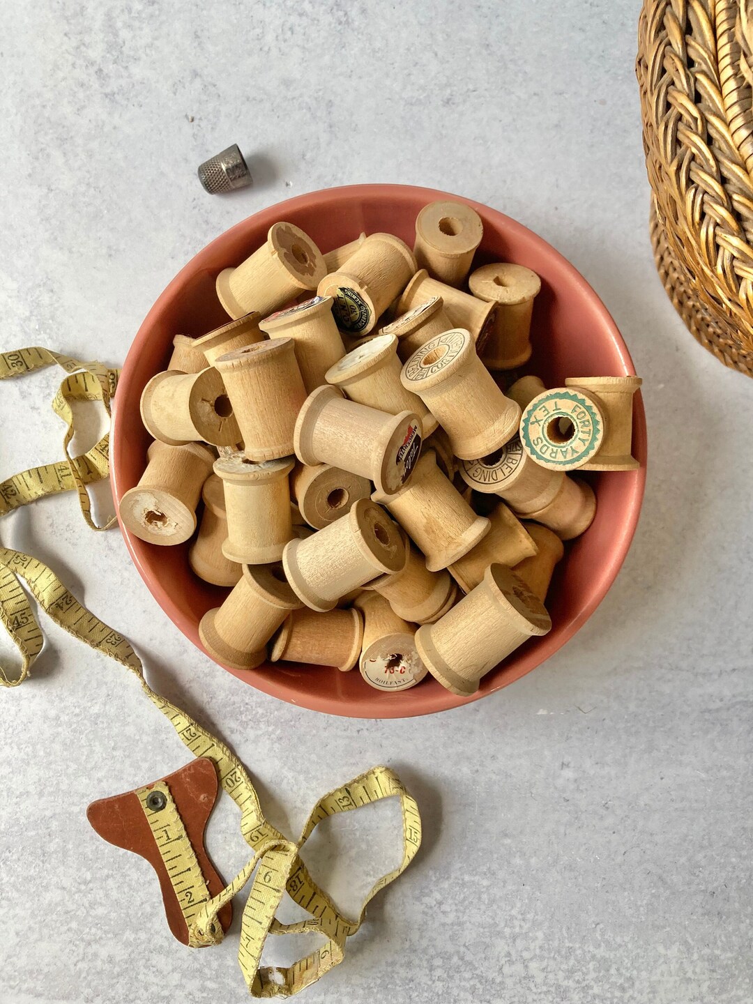 57 Vintage Wooden Spools Without Thread - Etsy