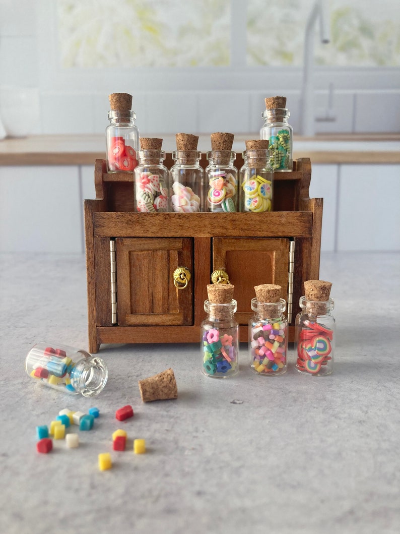 Ten Miniature Glass Jars With Toy Candy - Etsy