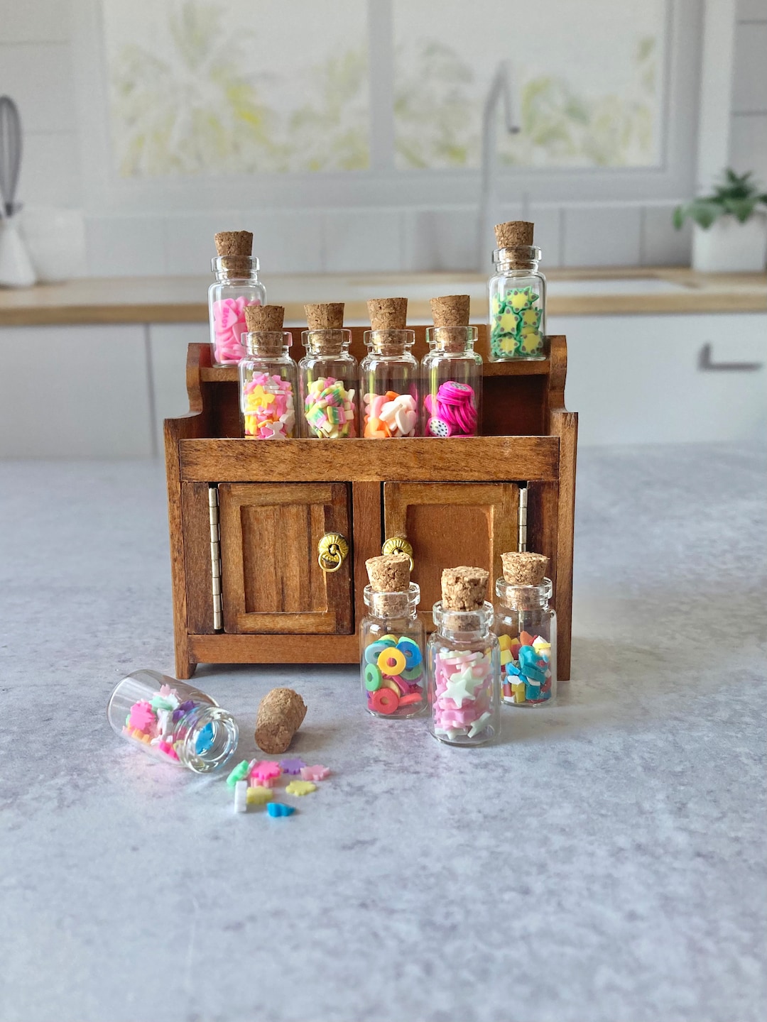Ten Miniature Glass Jars With Toy Candy - Etsy