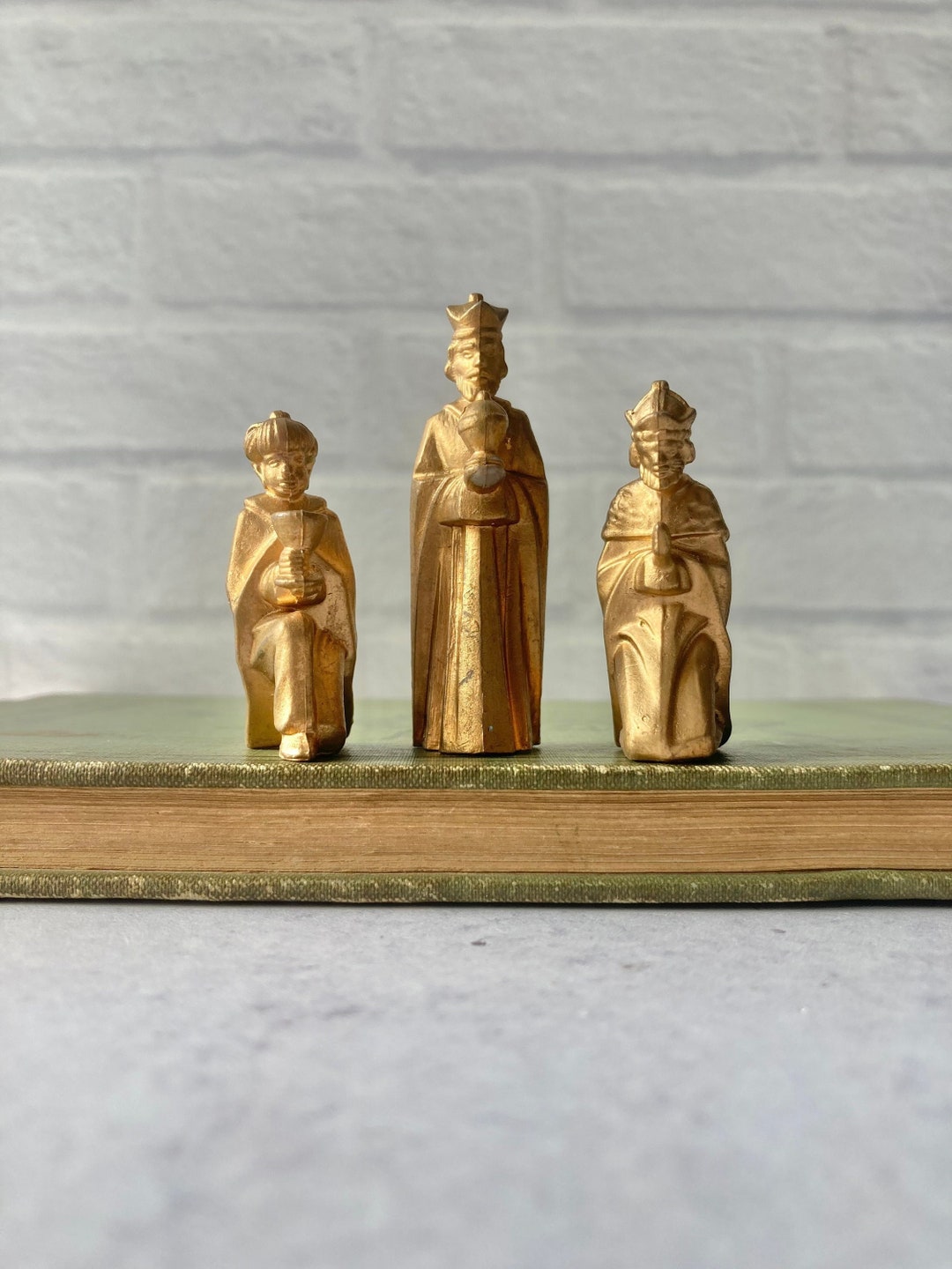 Three Gold Plastic Vintage Wise Men Made in Hong Kong - Etsy