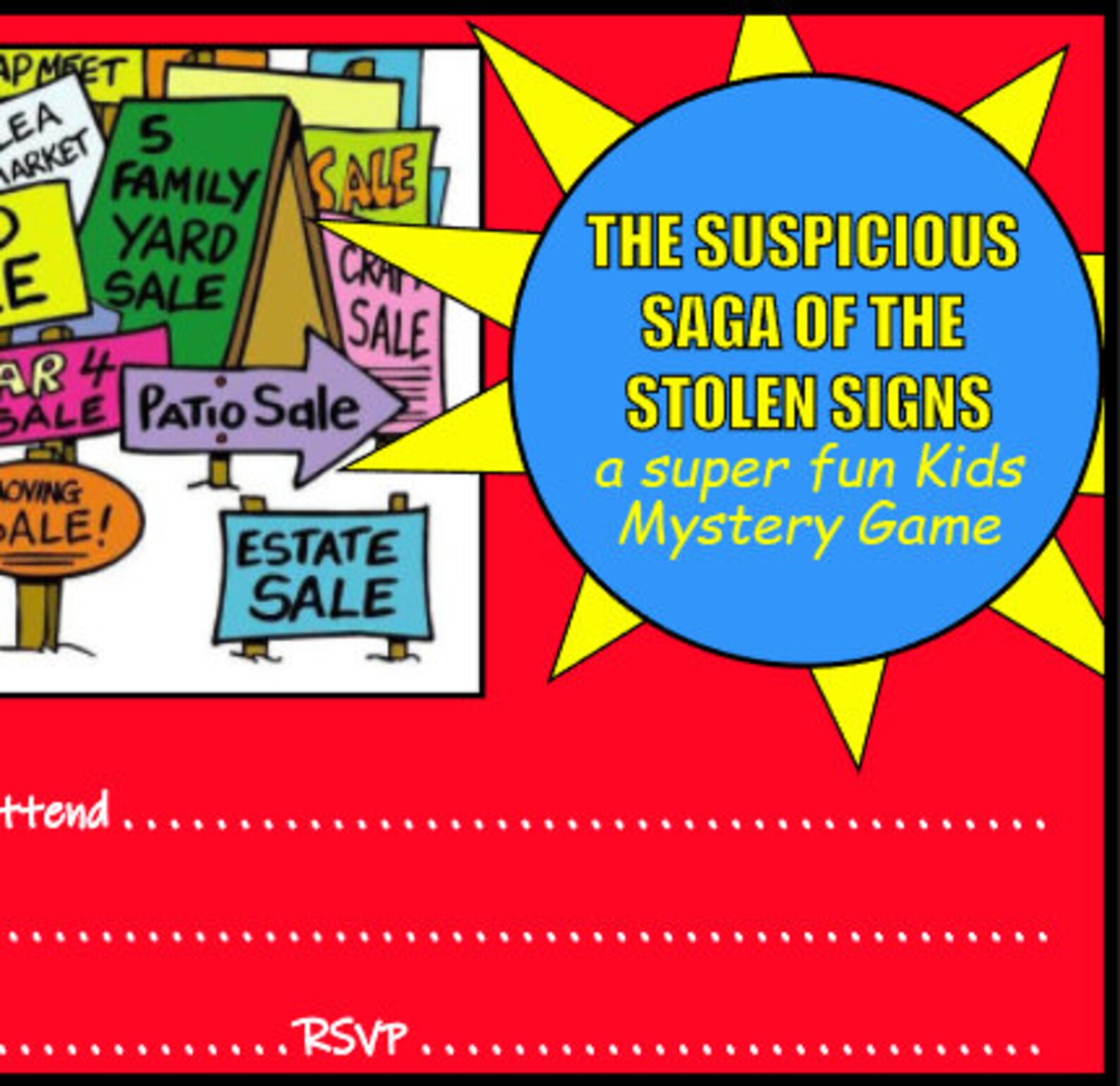 Kids Small Town Mystery Party Game Fun Birthday Party Game, Teacher ...