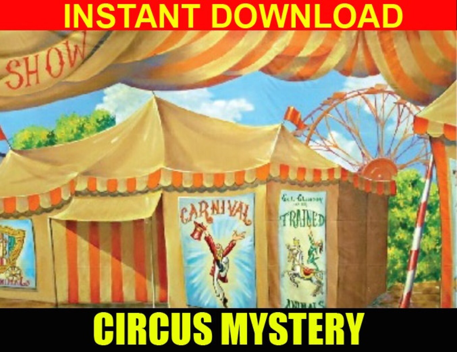 Circus Mystery Game Kids Birthday Party Game , Teacher Resource , Kids ...