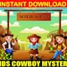 Kids Cowboy Mystery Game, Fun Birthday Party Game Idea , Cowgirl ...