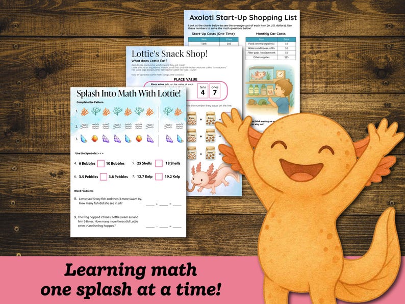 Axolotl Unit Study: Early Elementary Ages 4-9 (digital Download ...