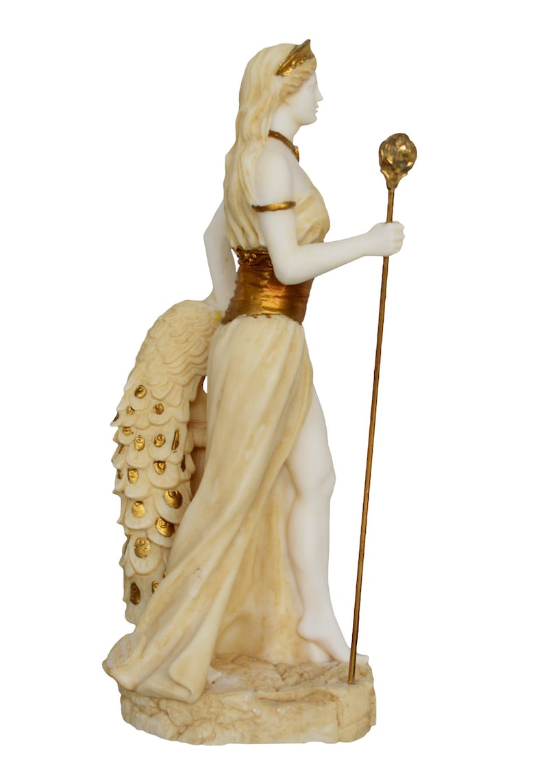 Hera Alabaster Aged Statue Goddess of Women Queen of the | Etsy