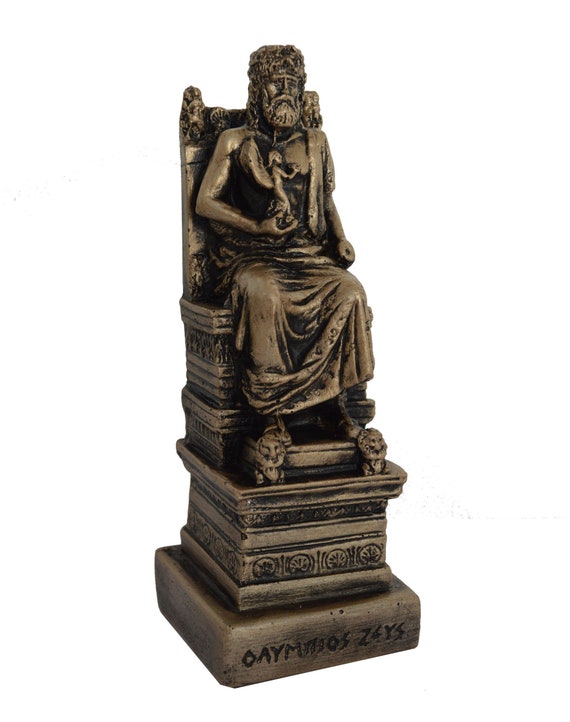 Zeus on Throne Statue Olympians King of All Gods Ruler of - Etsy