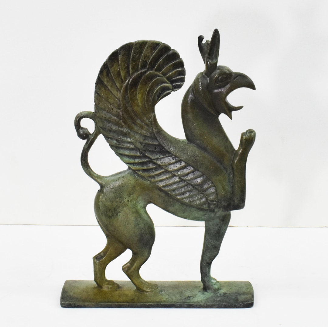 Griffin Bronze Figurine Legendary Mythical Creature Apollo Treasure ...