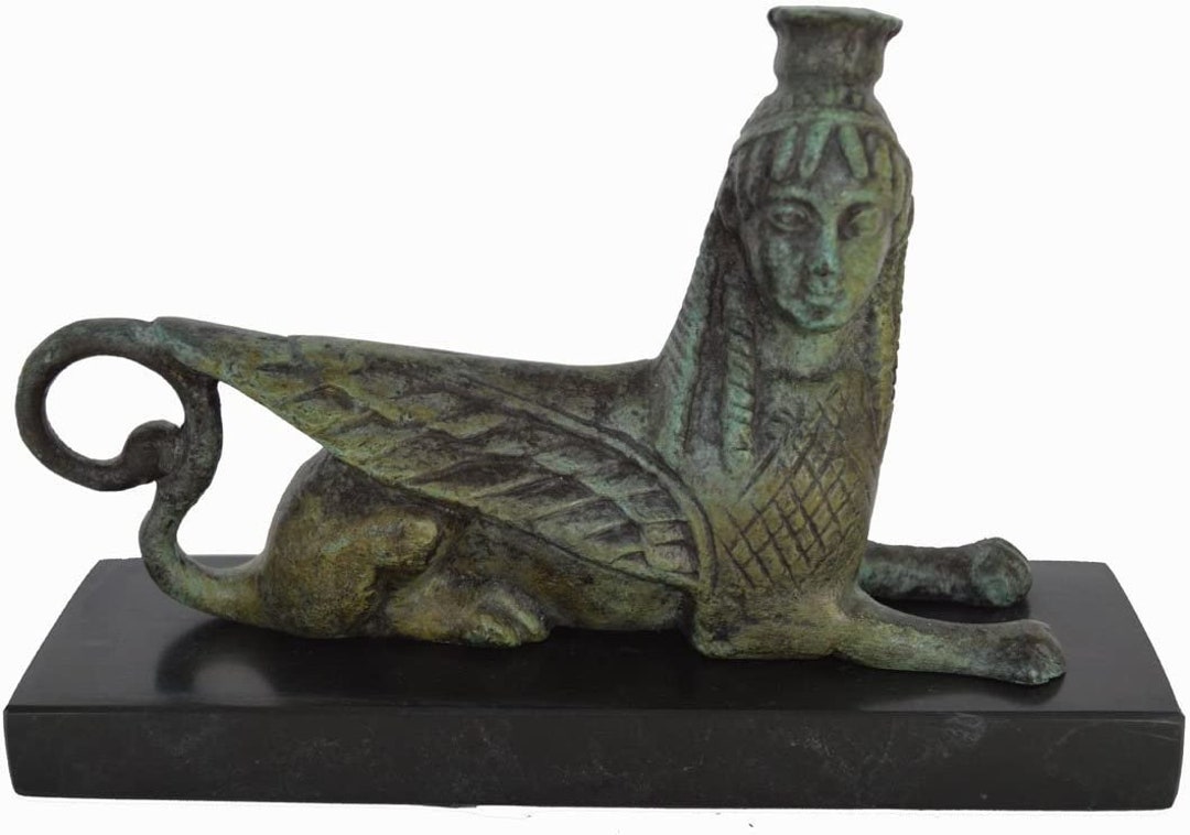 Sphinx Small Bronze Statue Guardian of Sacred Places Museum of Olympia ...
