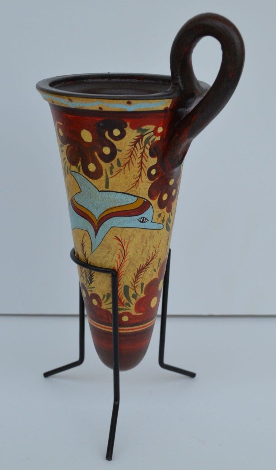 Minoan Pottery Conical Rhyton Dolphins - Etsy