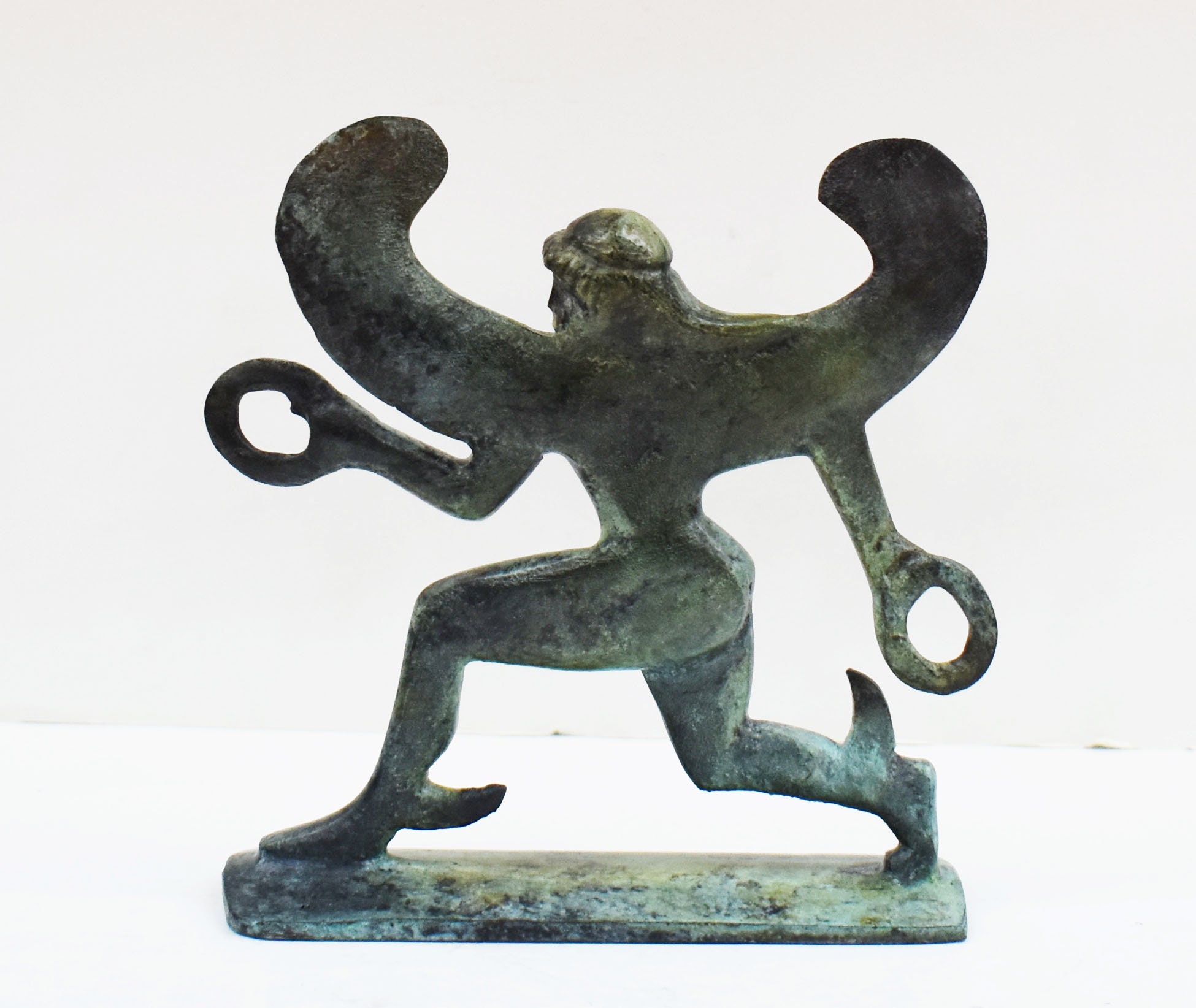 Boreas Mini Bronze Statue Winged God of Winter and the North - Etsy