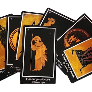 Delphic Oracle Cards Temple of Apollo Delphi Pythia Message Self Knowledge Greek Mythology Tarot ...